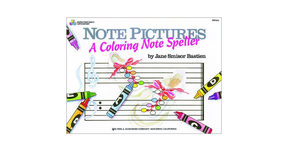WP250: Note Pictures - A Coloring Note Speller, Level 1 - Bastien